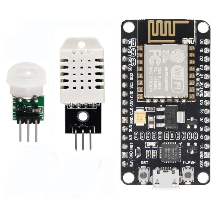 ESP8266 for DHT22 Temperature and Humidity Motion Sensor Detector Kit ...