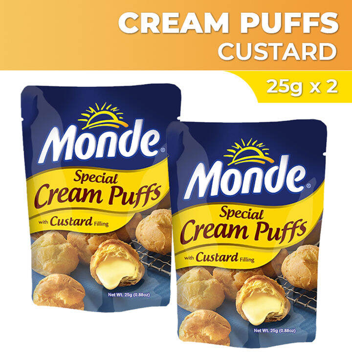 Monde Special Cream Puffs Custard 25g X 2 (BP) | Lazada PH