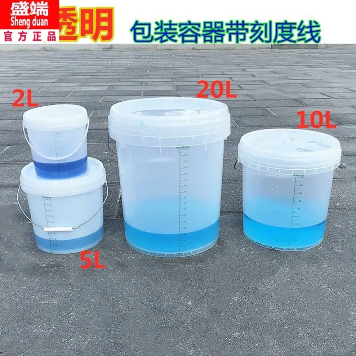 Can wholesale Transparent graduated bucket 20L 5L measuring bucket ...