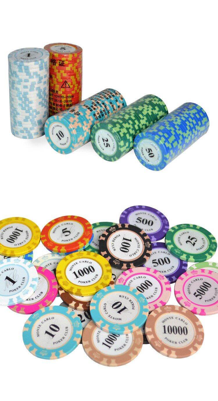 600/1000PCS 14g Crown Clay Chips Sets with Acrylic Box 14 Colors and ...