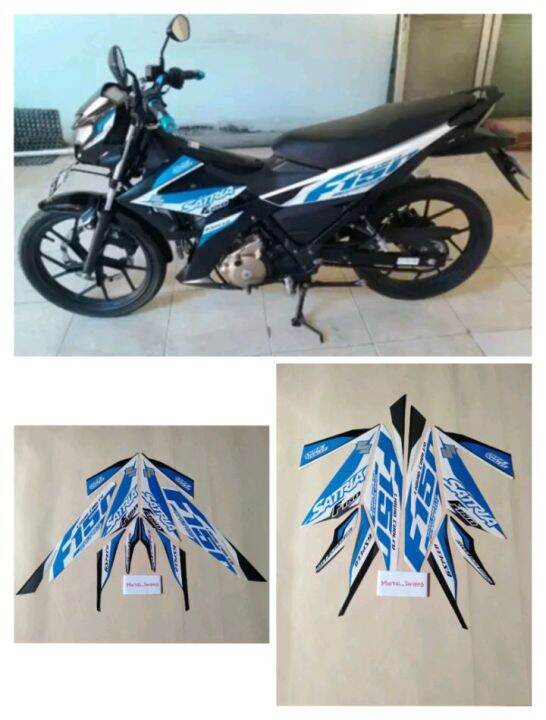 STICKER FULL SET STRIPING MOTOR LIST BODY MOTOR SUZUKI SATRIA FU F 150 ...
