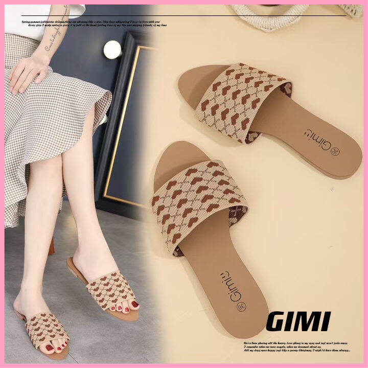 Korean Women Shoes GIMI Fashion Flat Slippers DFL-3 | Lazada PH