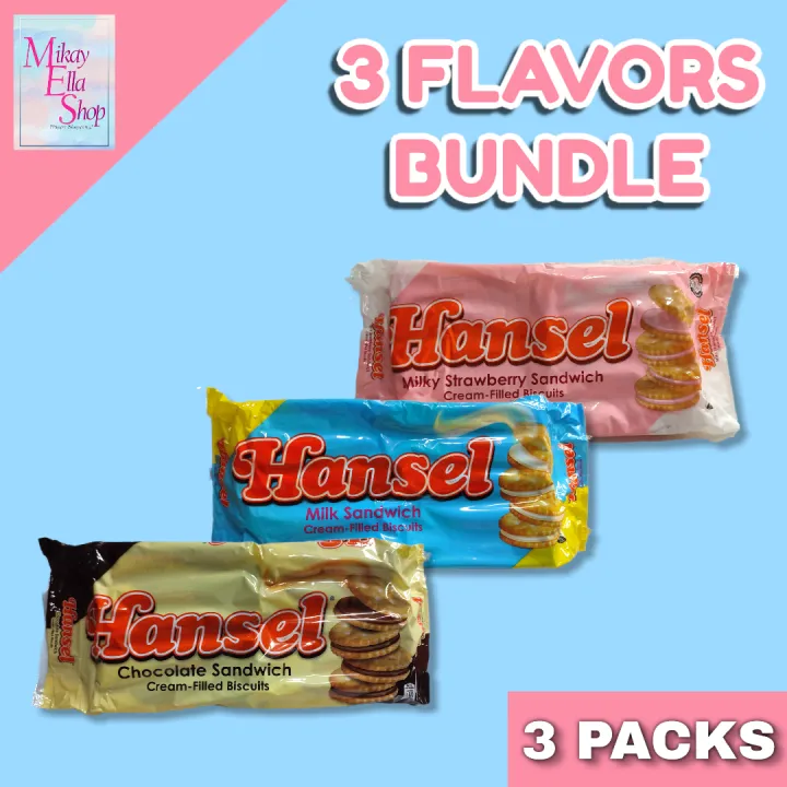 Hansel Sandwich Biscuits 3 Flavors Bundle (3packs x 310g) [Chocolate ...