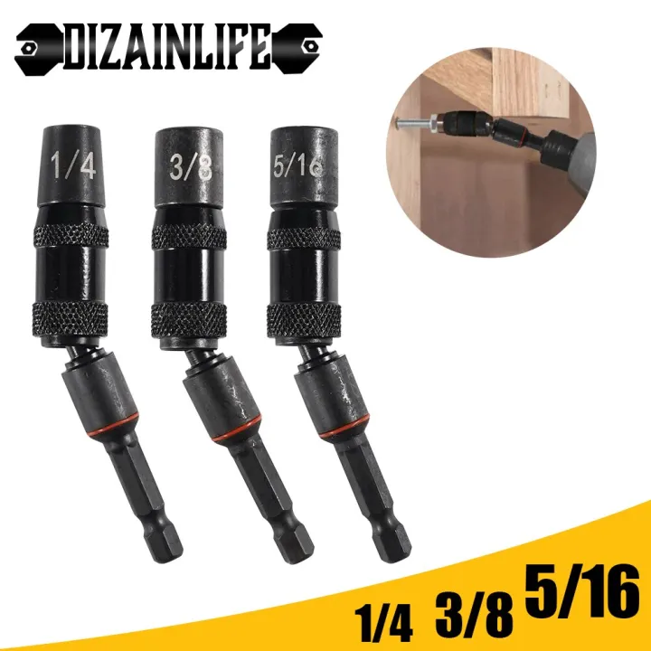 Magnetic Hex Sockets Sleeve Nut Driver Screwdriver Drill Bits Extension ...