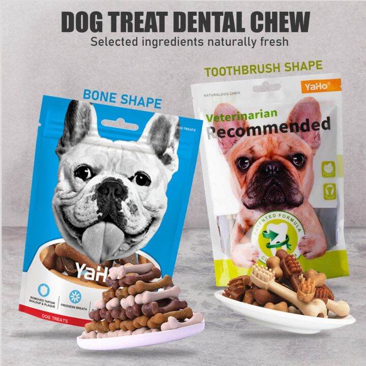 Yaho Dog Treat Chewy Toothbrush/Bone Shape Dental Sticks Clean Teeth ...