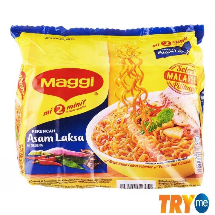 Maggi Asam Laksa Instant Noodles 5SX78GM | Lazada