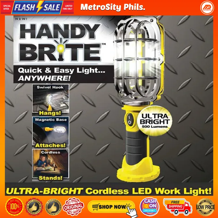 ORIGINAL HANDY BRITE HEAVY DUTY, CORDLESS LED LIGHT QUICK AND EASY ...