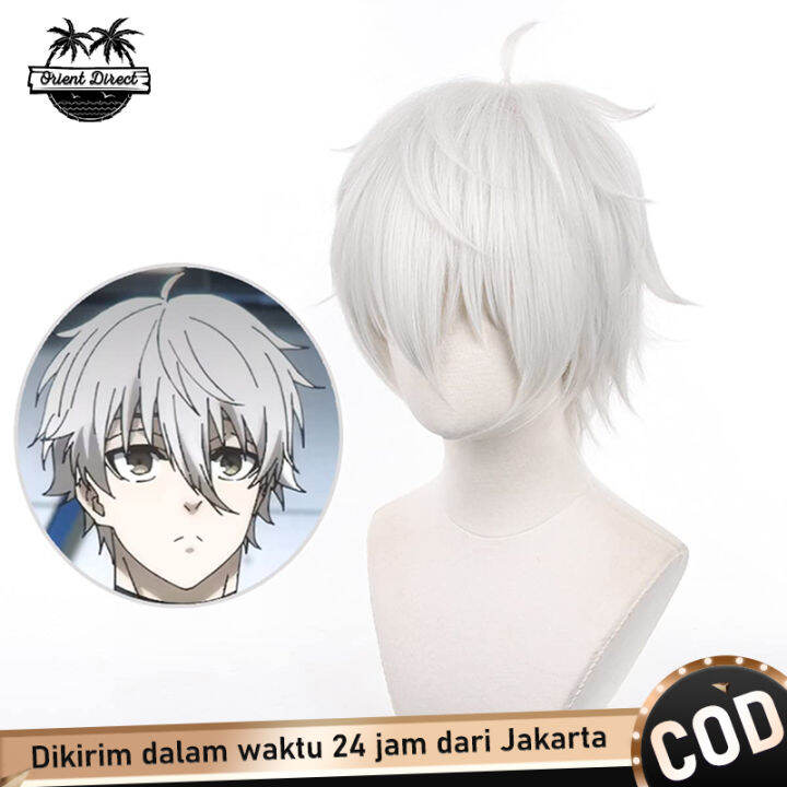 Wig Gojo Satoru Manmei Rambut Palsu Cosplay Anime Jujutsu Kaisen ...