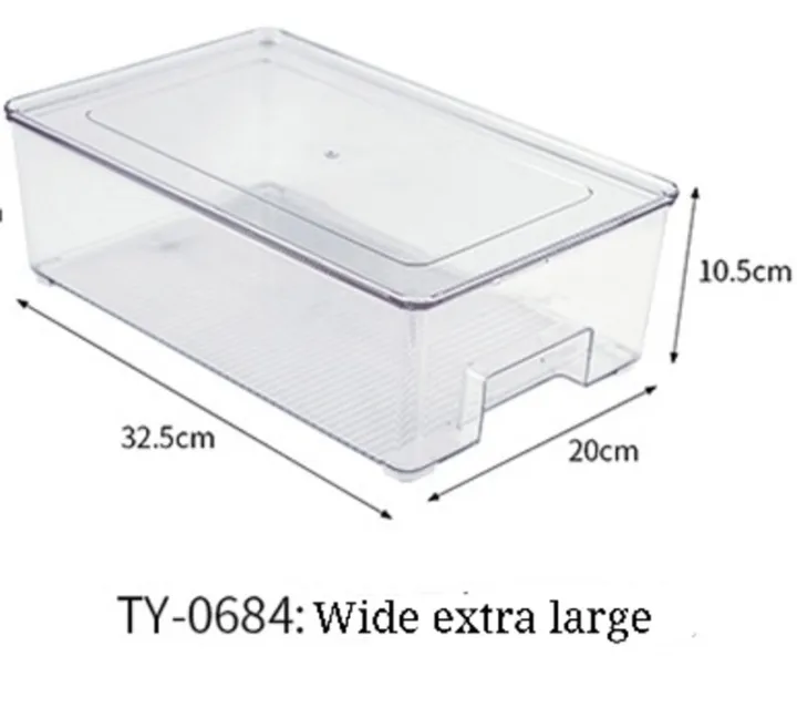 DOUBLE WINNER Fridge Refrigerator Organizer Bins Freezer Stackable Food ...