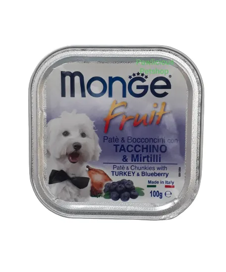 Monge Fruit Pate and chunkies with Turkey & Blueberry 100g | Lazada PH