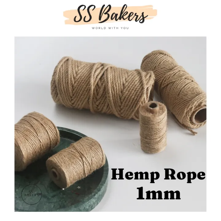 1mmx50m Hemp Rope Twine String String Roll Cake Box Packaging Gift ...