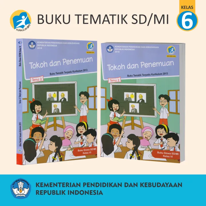 Buku Tematik Siswa SD MI Untuk Kelas 6 Tema 3 Tokoh dan Penemuan | Lazada Indonesia