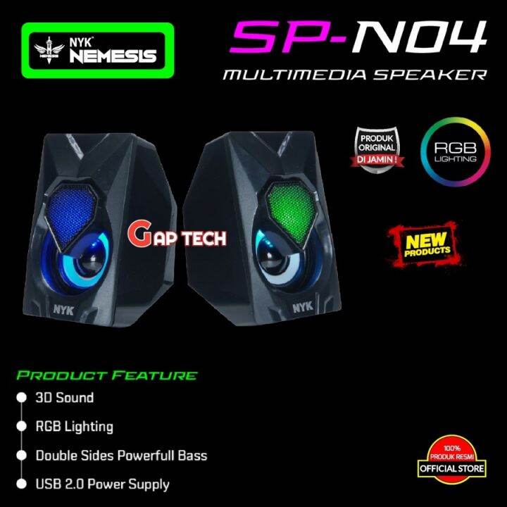 NYK Nemesis SP N04 / SPN04 / SP N 04 Stereo RGB Speaker Gaming Original | Lazada Indonesia