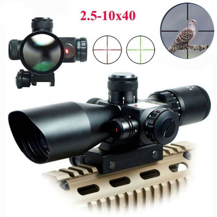 Tactical Accurate Scope 2.5-10X40 Infrared La-ser Scope Cross Scope ...