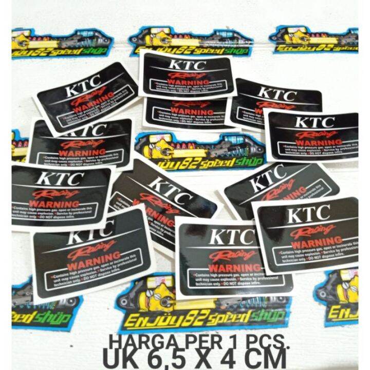Stiker Sticker Tempelan Shockbreaker Ktc Racing New Uk 6,5 x 4 cm ( Harga Satuan ) | Lazada ...