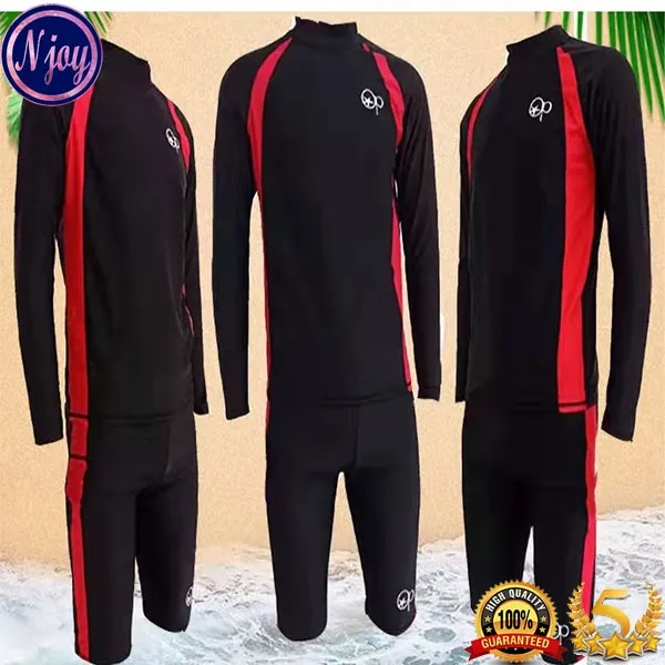 Rush guard men's long sleeved Swimming Trunks Swimsuit Bathing hot ...