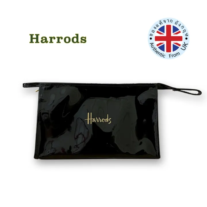 Harrods Signature Logo Cosmetic Bag 🇬🇧ของแท้ 100% จากอังกฤษ 🇬🇧 | Lazada ...