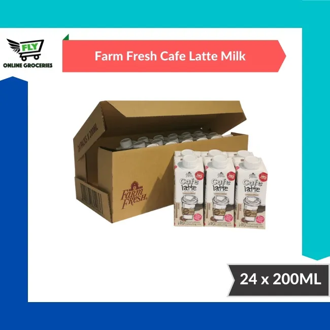 Farm Fresh UHT Cafe Latte 200ML x 24 | Lazada
