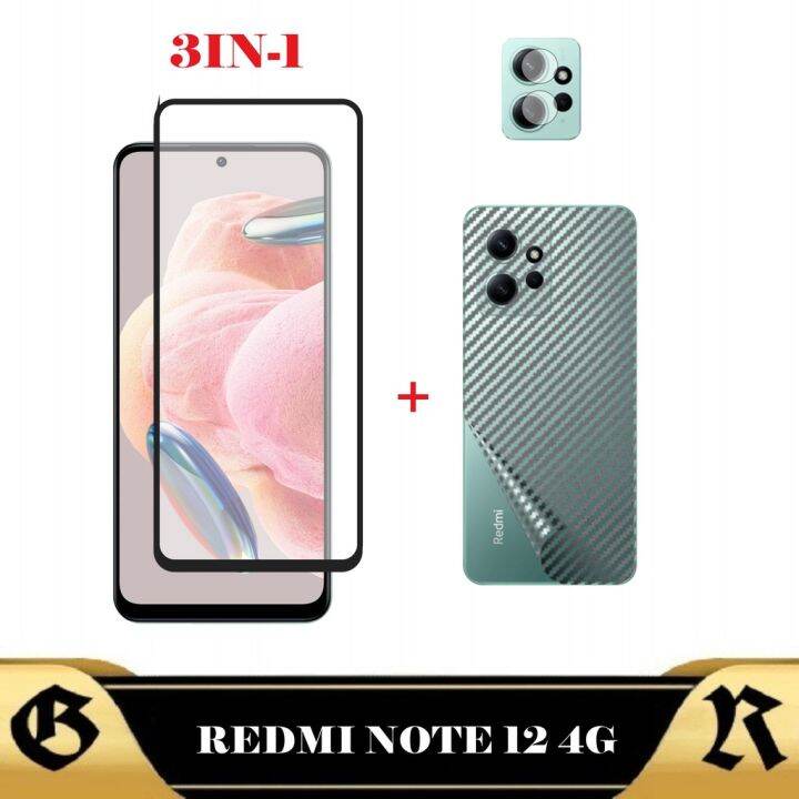 Promo Paket 3in1 Tempered Glass Layar Xiaomi Redmi Note 12 4G 2023 ...
