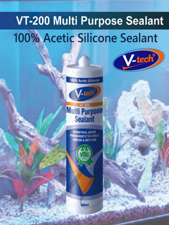 V-Tech Sealant VT-200 Multi Purpose Sealant (Clear/Aquarium) | Lazada