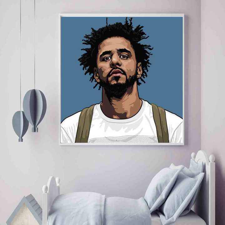 L97 J Cole ฮิปฮอปเพลงแร็ปเปอร์ดาวหน้าปกโปสเตอร์ HD โปสเตอร์ห้องผ้า ...