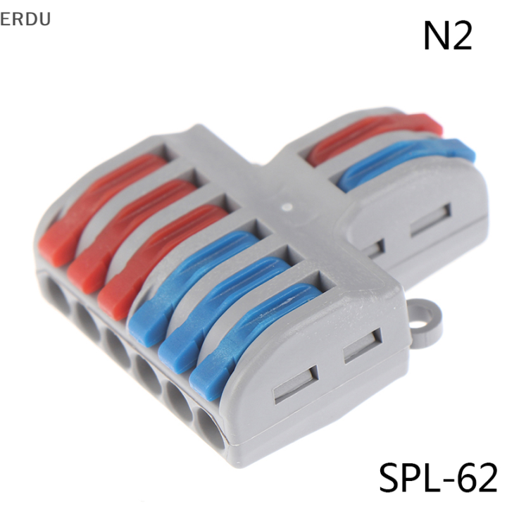 ERDU Spring Lever Terminal Block Electric Cable Wire Connector PCT-222 ...