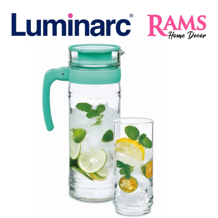 Luminarc 5 Pcs Bamboo Water Drink Set / Gelas Minuman Set / Drinkware ...