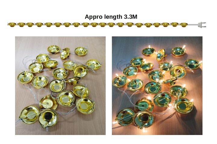 Deepavali Oil Lamp Vilakku Light Diwali Light 20LED/Deepam Light ...