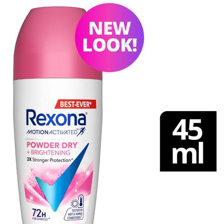 Rexona Roll On Deodorant Powder Dry + Brightening 45ml | Lazada PH