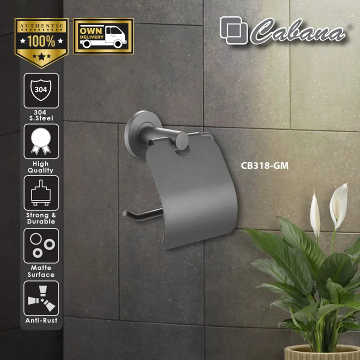 CABANA CB318-GM STAINLESS STEEL 304 MATERIAL Gunmetal Colour Tissue ...