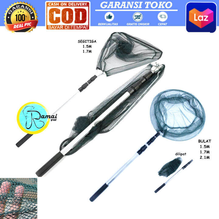 COD SEROKAN IKAN PENCEDOK TELESCOPIC NET ALUMINIUM LENGKAP UKURAN BISA ...