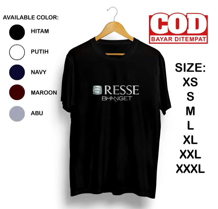 KAOS LOGO | KAOS LOGO PLESETAN | LOGO KOCAK | RESSE | Lazada Indonesia