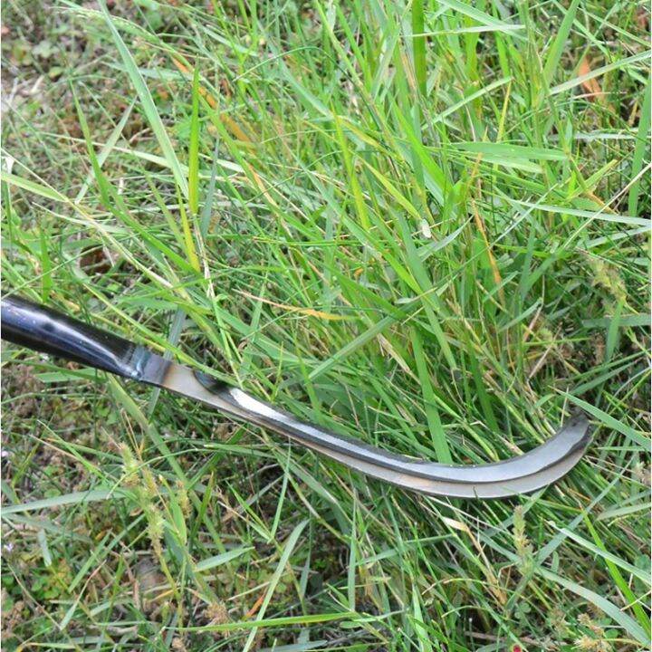60CM Multipurpose Long Handle Sickle Manganese Steel Agricultural ...