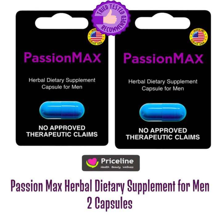PassionMAX Herbal Supplement for Men -2 CAPSULES Passion Max | Lazada PH