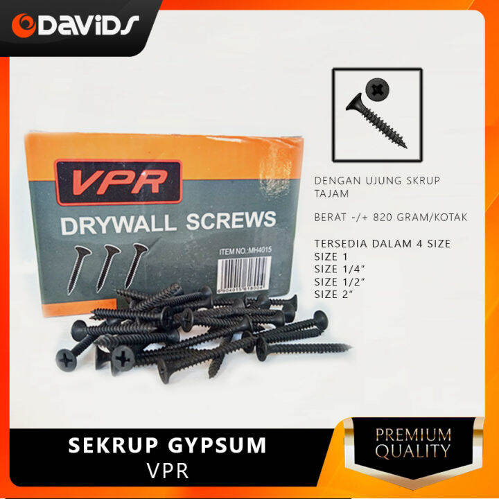 Sekrup Gypsum Skrup Gipsum Drywall Screw Plafon Baja Kayu VPR | Lazada ...