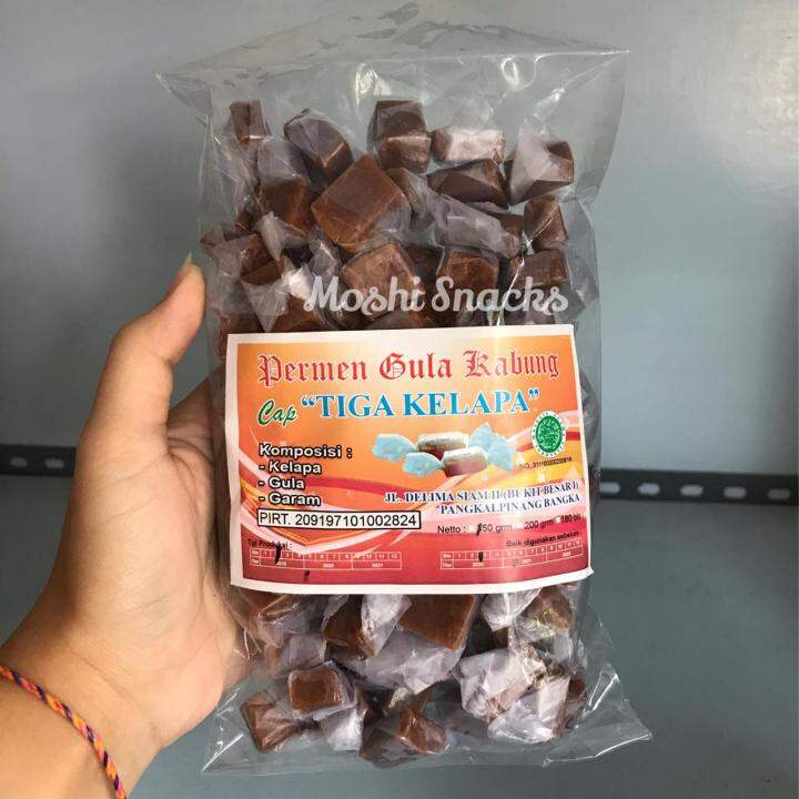 Permen Gula Kabung 300gr Cap Tiga Kelapa Asli Bangka / Permen Gula Aren ...