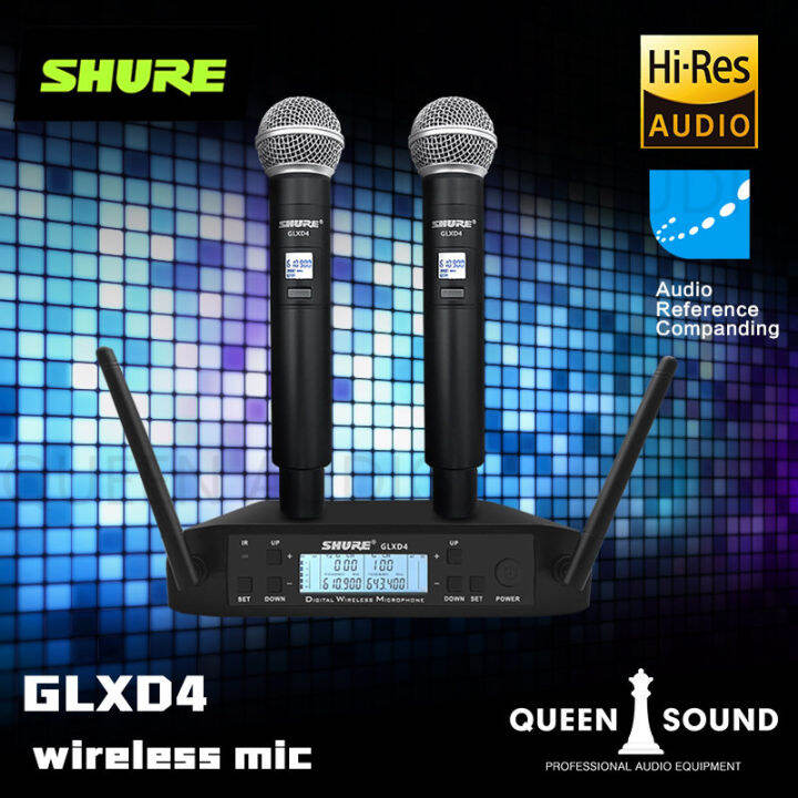 Genuine SHURE GLXD4 wireless microphone UHF dual floating mic SM58 The mic is strong and ...
