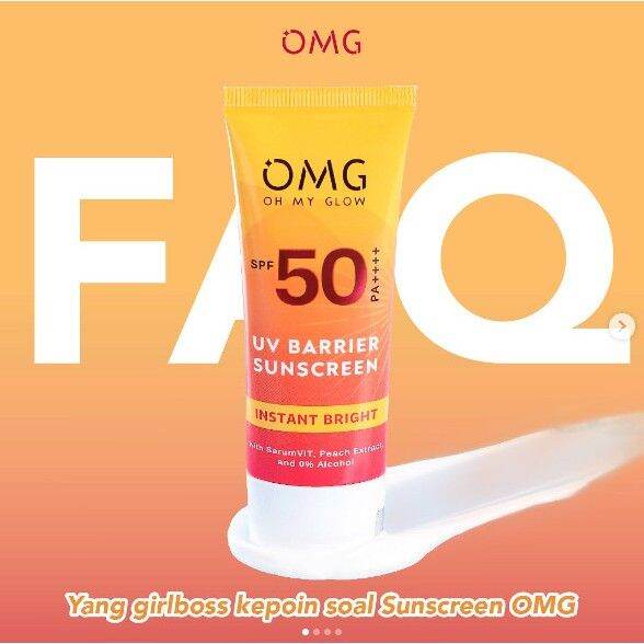 OMG UV Barrier Sunscreen Spf 50 PA++++ - Membantu Melindungi dari Sinar ...
