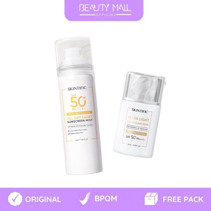 SKINTIFIC Sunscreen Serum SPF 50 PA++++ | Lazada Indonesia