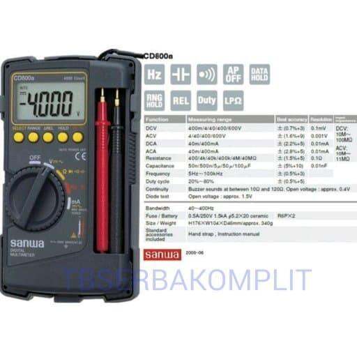 SANWA CD800A ALL IN ONE DMM DIGITAL MULTIMETER MULTITESTER DIGITAL ...