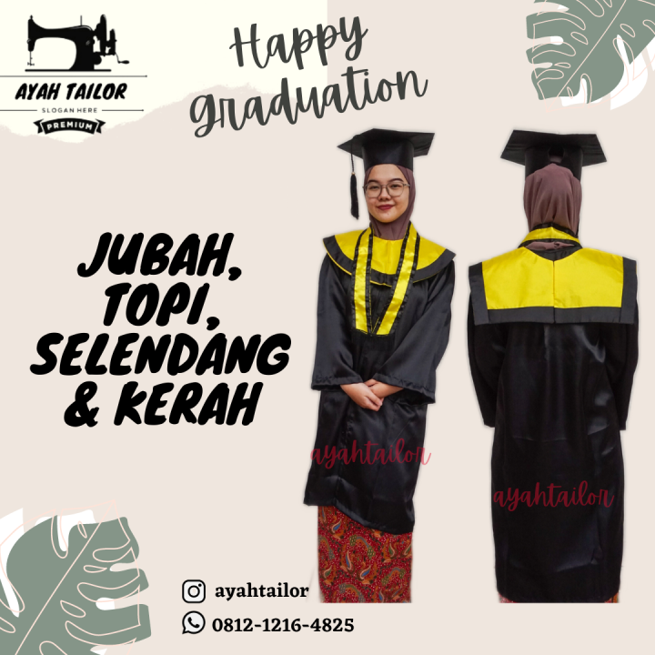 BAJU WISUDA MAHASISWA JUBAH TOGA DEWASA BAJU TOGA SARJANA SLABER DEWASA ...