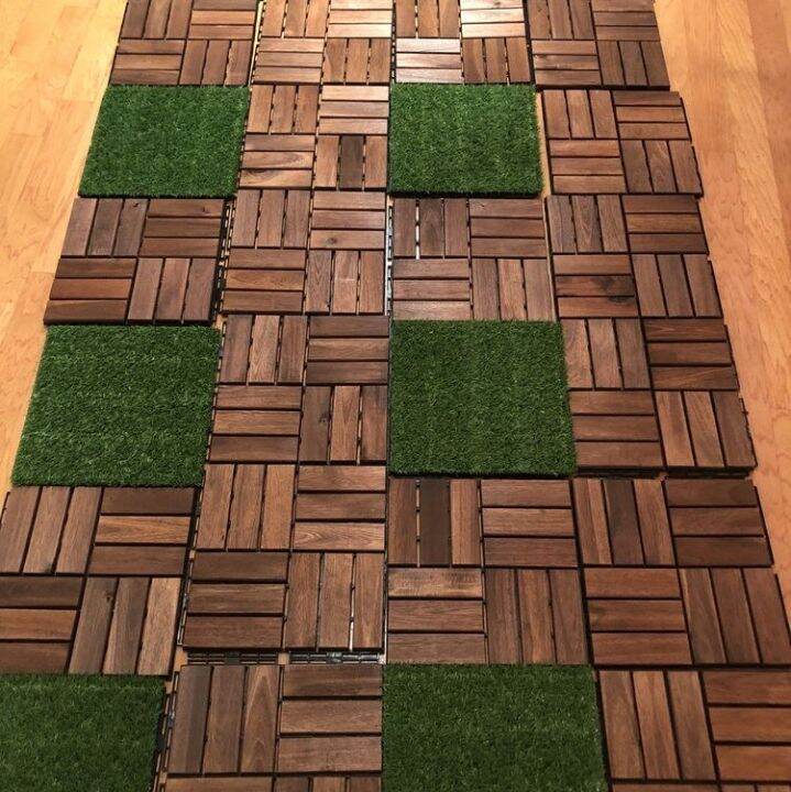 Lantai Kayu Jati Bongkar Pasang Decking Tile Aesthetic Ubin Kayu Lantai ...