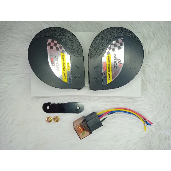 MOCC LOUD HORN CAR AND MOTORCYCLE HORN BUSINA (ORIGINAL) WITH RELAY FOR ...