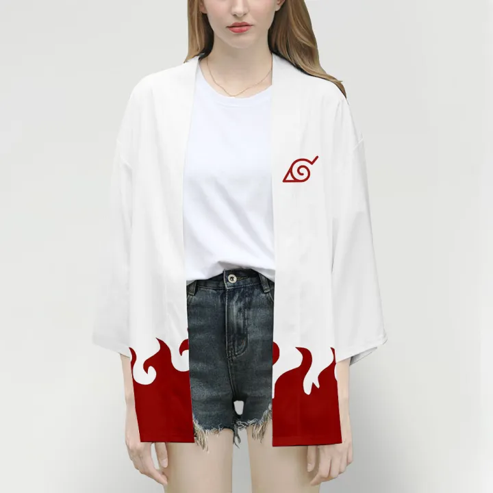 Anime Naruto Kimono Kakashi Fourth Generation Naruto Costume Cloak 3D ...