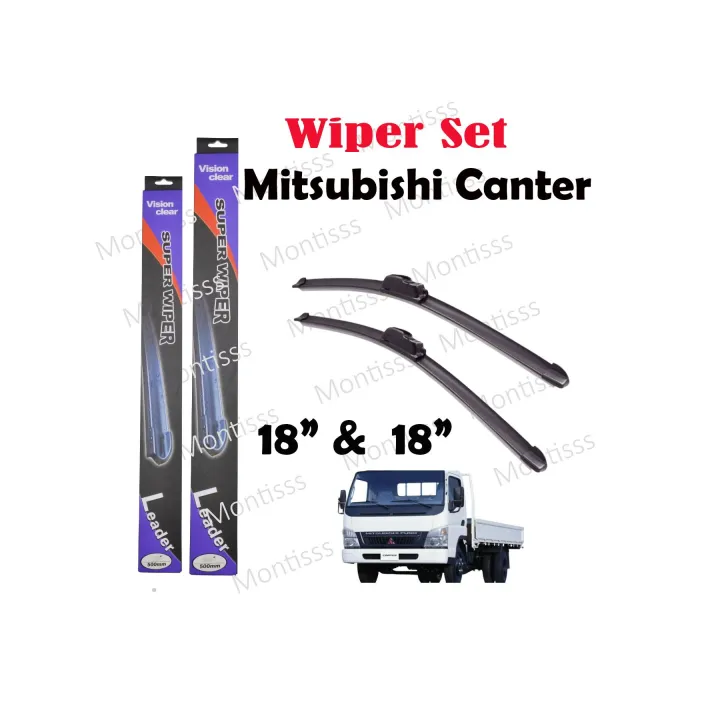 Super Wiper 18" & 18" Mitsubishi Canter Banana Type Wiper Set | Lazada PH
