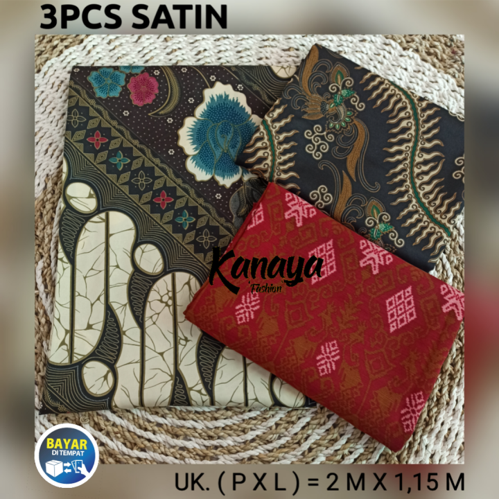 kain satin 100rb dapat 3pcs KAIN SATIN LEMBARAN BATIK SONGKET BALI ...