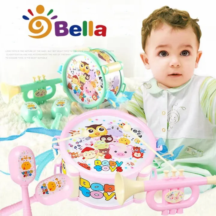Toys for Kids Boy Girl Musical Drum/Rattle/Trumpet Set Learning ...