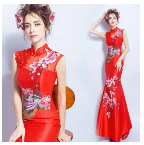Cheongsam dress - qipao - gaun adat - baju adat - gaun sangjit - cheong ...
