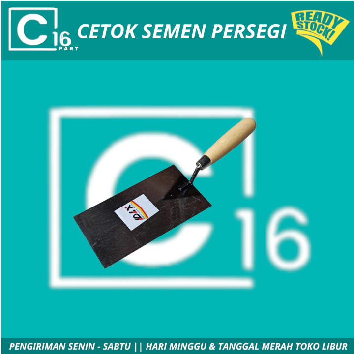 Cetok Semen Persegi Gagang Kayu 7 Inch | Lazada Indonesia