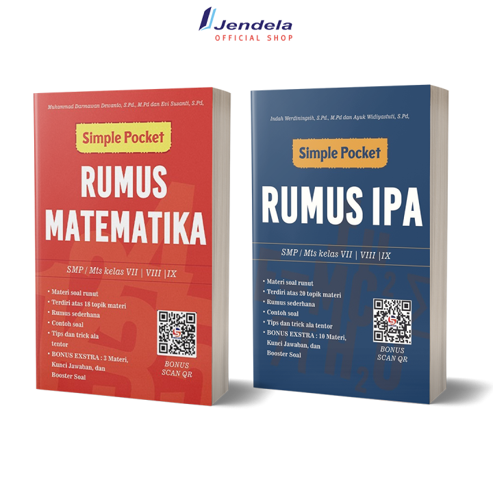 Buku Simple Pocket Rumus Matematika IPA SMP MTS KELAS VII VIII IX ...